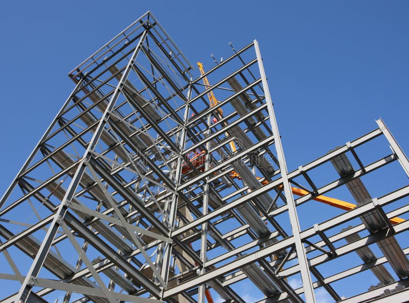 Marco de acero estructural foto de archivo. Imagen de azul - 13459830
