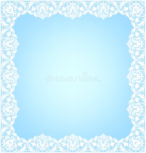 Marco de encaje en azul ilustración del vector. Ilustración de manera ...