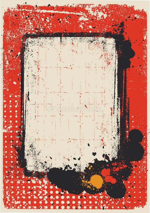 Marco de Grunge ilustración del vector. Ilustración de floral - 19297428