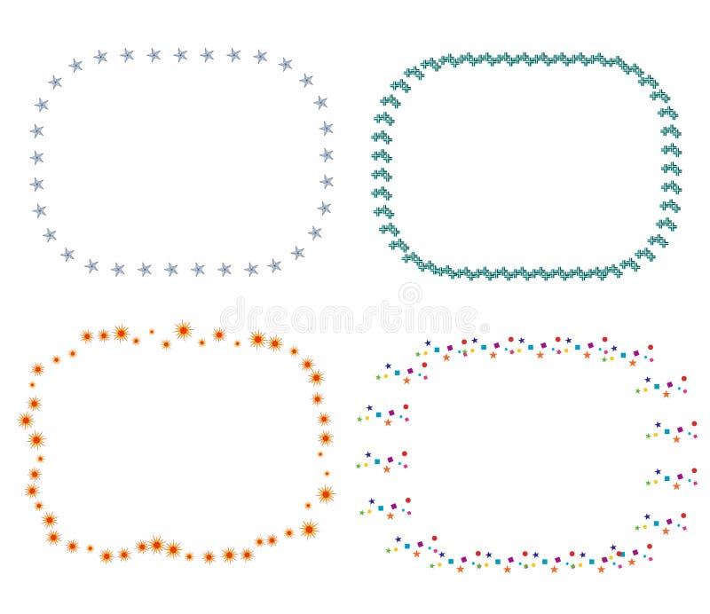 Marco De Imagen Con Formas Y Marcos Stock de ilustración - Ilustración ...