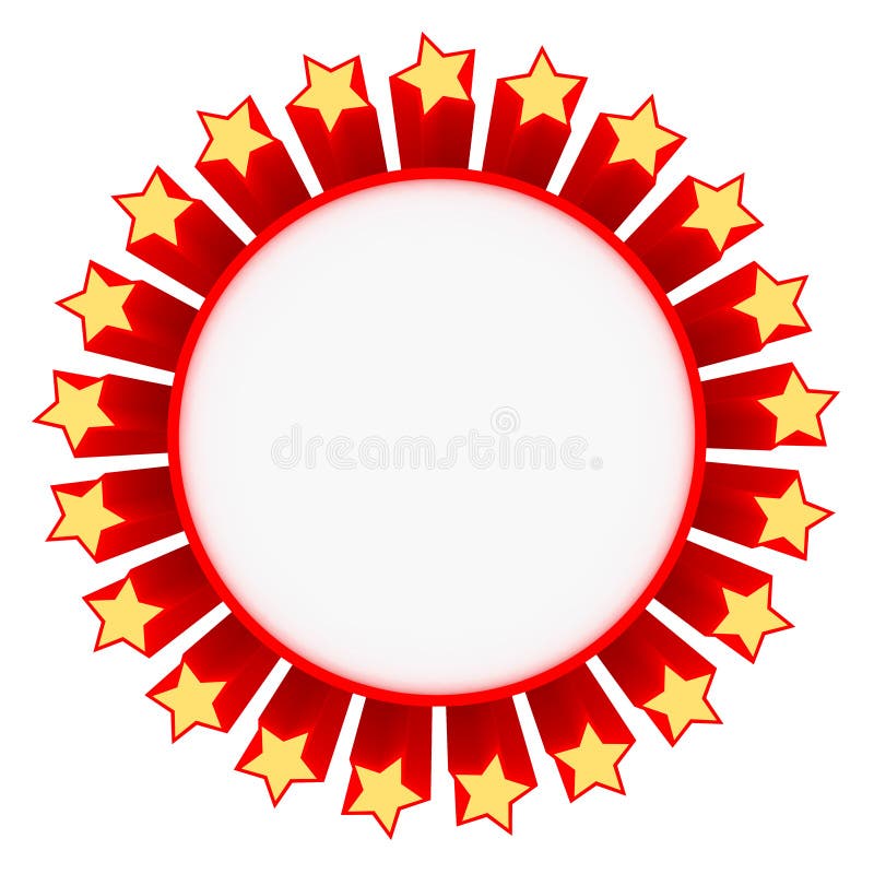 Estrella En Forma Del Círculo Icono Estrellado Del Marco De La Frontera ...