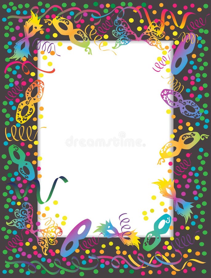 Marco del carnaval stock de ilustración. Ilustración de mano - 7834395