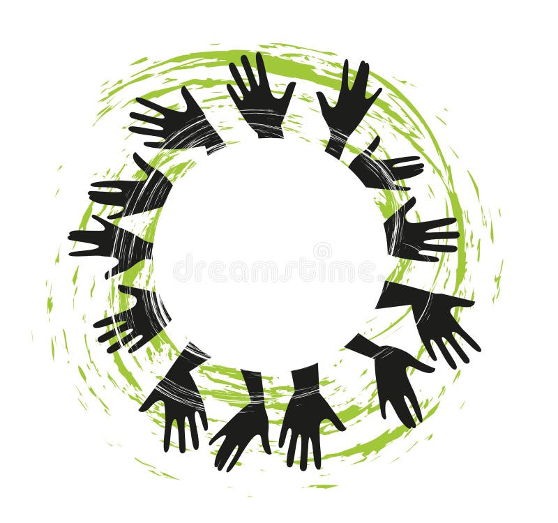 Marco de las manos ilustración del vector. Ilustración de bosquejo ...