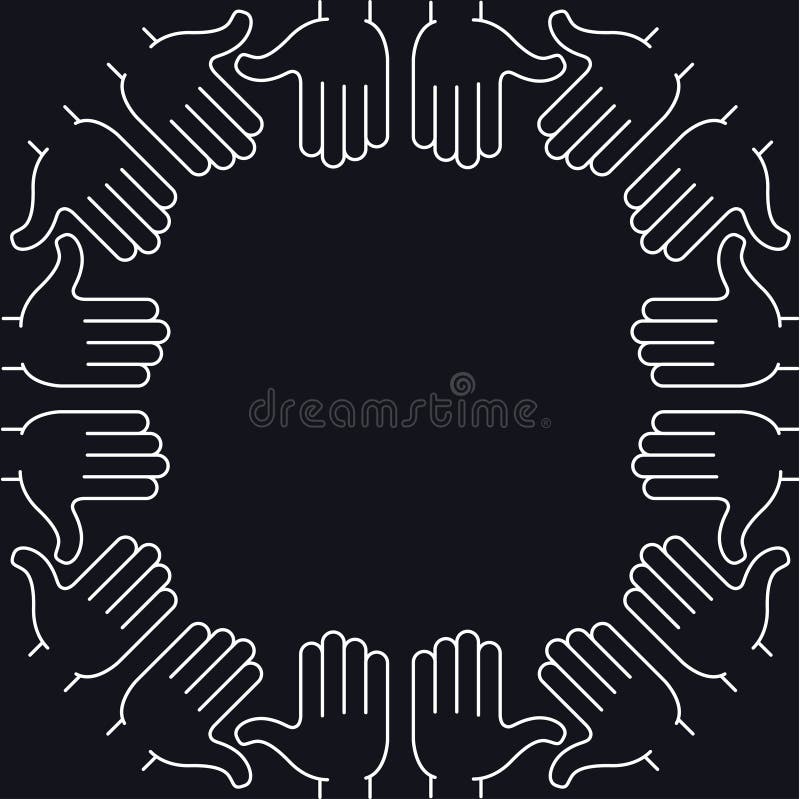 Marco De Las Manos De Brazos Ilustración del Vector - Ilustración de ...