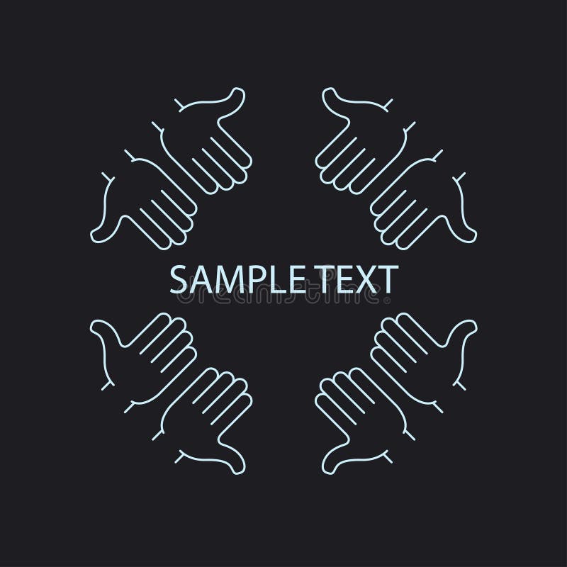 Marco De Las Manos De Brazos Ilustración del Vector - Ilustración de ...