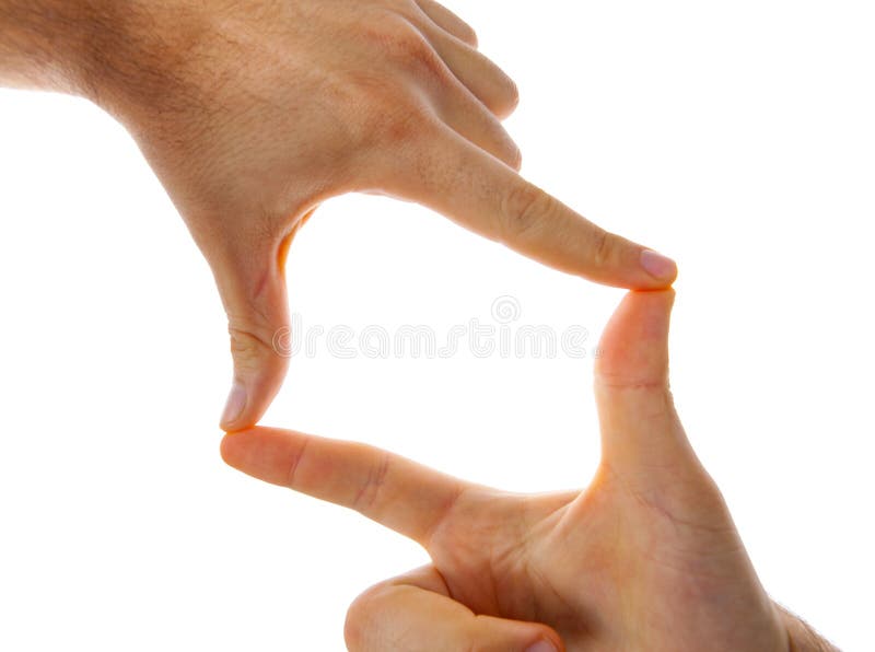 Marco De Las Manos Del Hombre Foto de archivo - Imagen de frontera ...