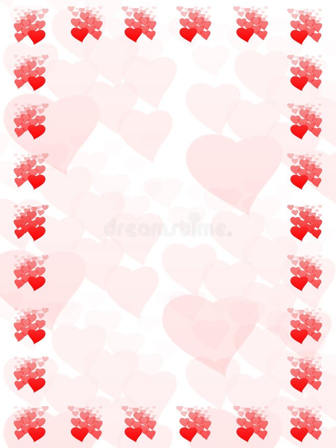 Marco De Las Tarjetas Del Día De San Valentín Stock de ilustración ...