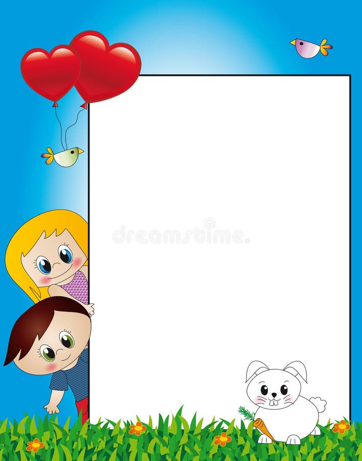 Marco para niños stock de ilustración. Ilustración de globos - 18142252