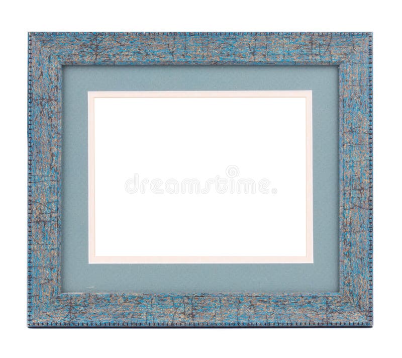 Marco De Madera Con La Seda Azul Foto de archivo - Imagen de textil ...