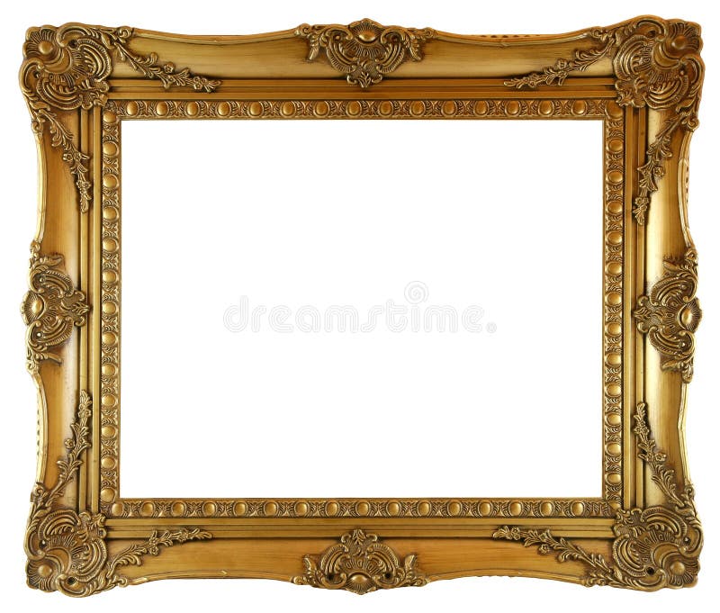Marco de oro foto de archivo. Imagen de aislado, cuadro - 2280282