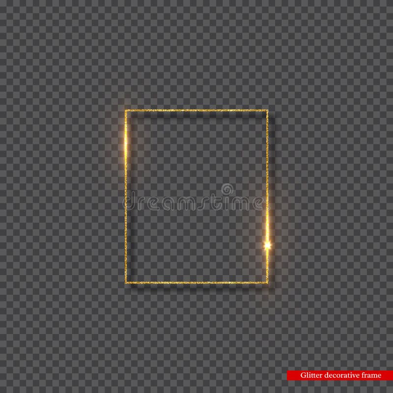 Marco De Oro Del Brillo Con Las Luces Que Brillan Intensamente ...