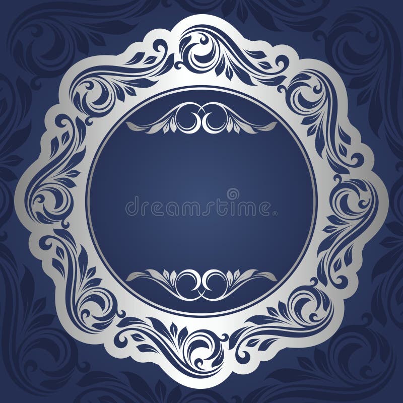 Marco de plata ilustración del vector. Ilustración de hoja - 32078173