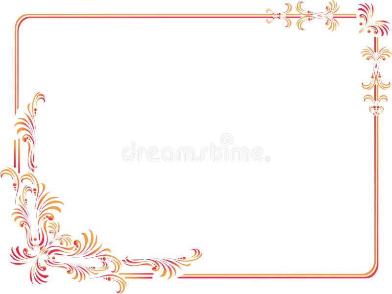 Marco decorativo ilustración del vector. Ilustración de iconos - 12501886