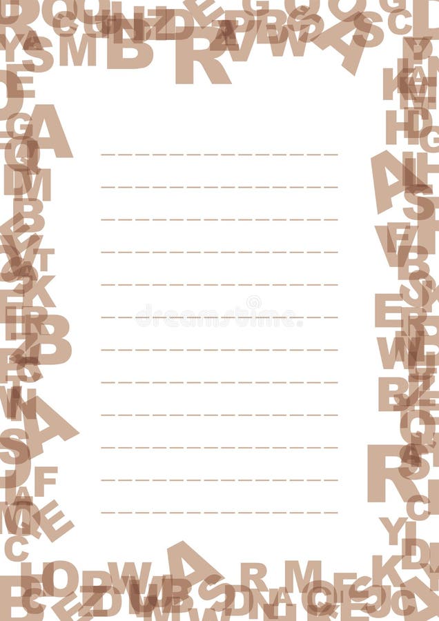 Marco Decorativo Con Las Letras Ilustración del Vector - Ilustración de ...