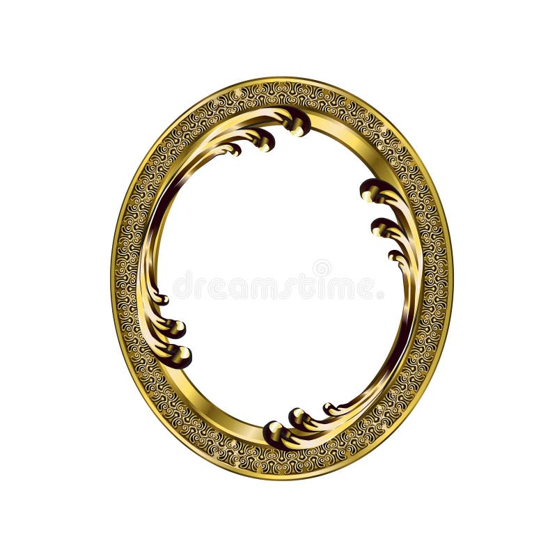 Marco Decorativo Del Color De Oro Ilustración del Vector - Ilustración ...