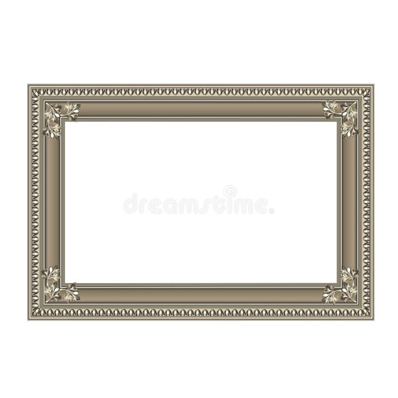 Marco Decorativo Del Color Plateado Ilustración del Vector ...