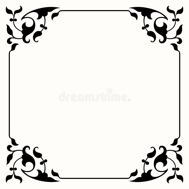 Marco Decorativo Del Vector Ilustración del Vector - Ilustración de ...