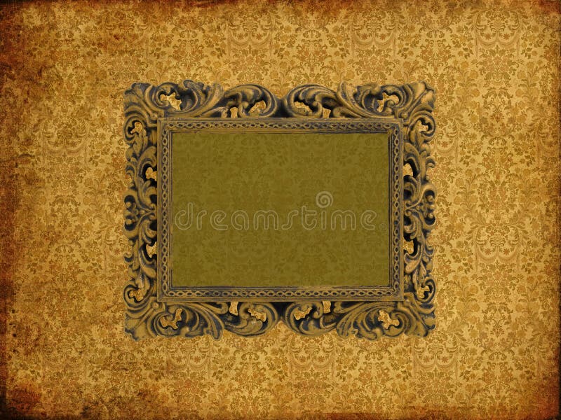 Marco Del Arte En El Papel Del Modelo Stock de ilustración ...