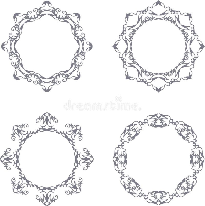 Marco Del Círculo Del Vintage Ilustración del Vector - Ilustración de ...