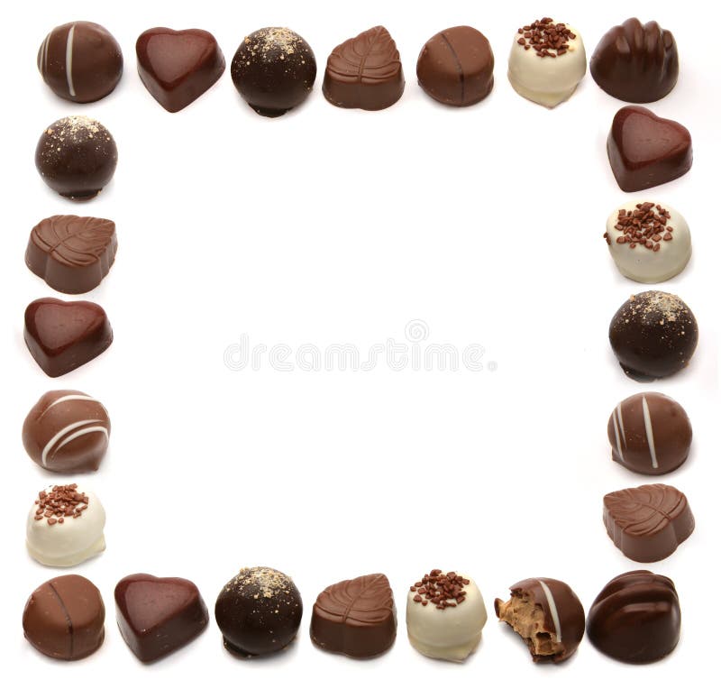 Marco del chocolate foto de archivo. Imagen de trufa, fondo - 5671018