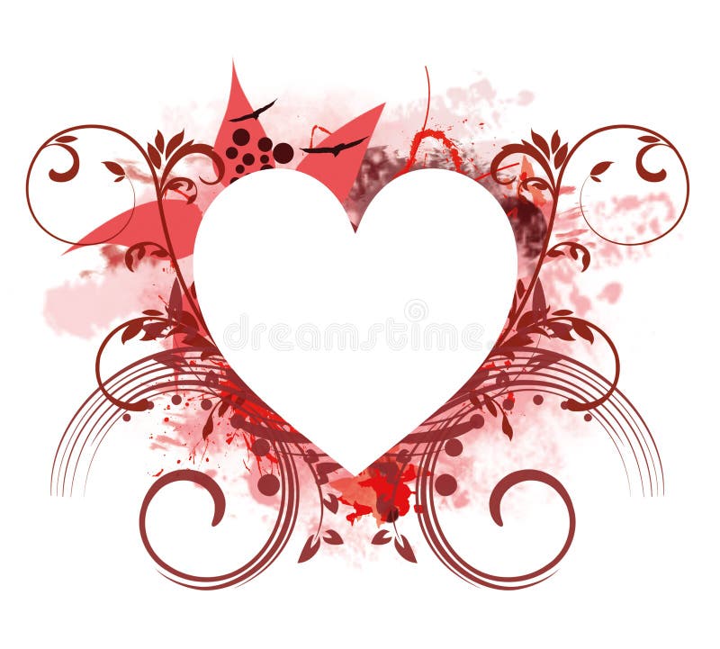 Marco del corazón stock de ilustración. Ilustración de febrero - 33056987
