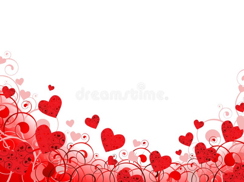 Marco Del Corazón En Rojo Con El Copia-espacio Blanco Ilustración del ...