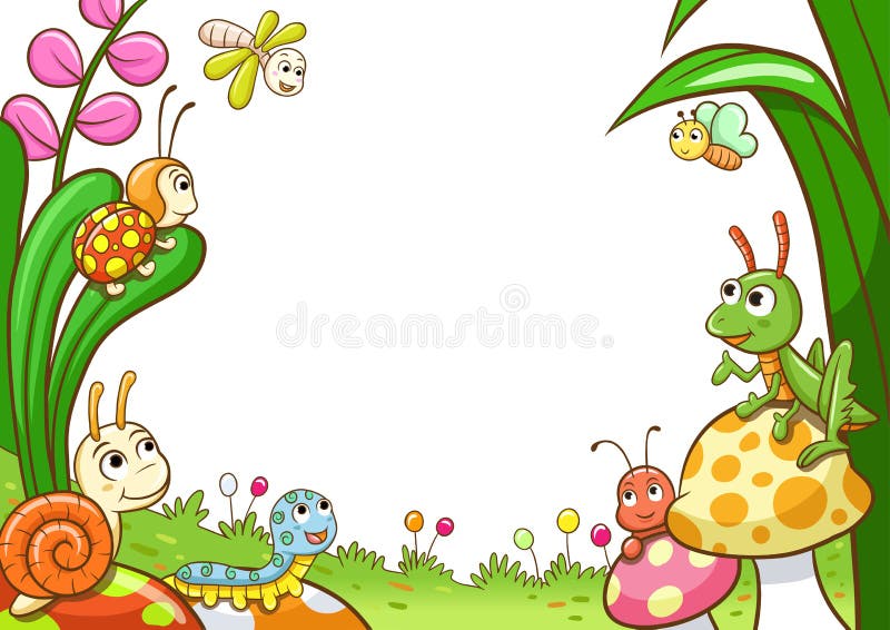 Marco del insecto stock de ilustración. Ilustración de decorativo ...