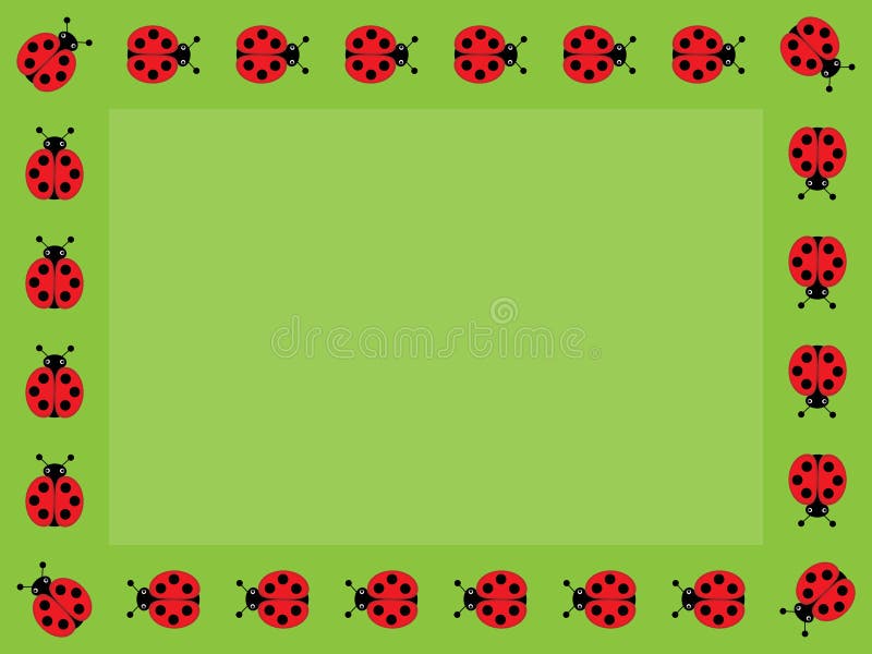 Marco de la mariquita stock de ilustración. Ilustración de frontera ...