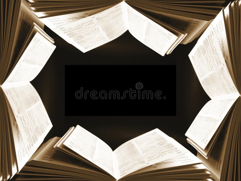 Montones De Libros Como Marco Stock de ilustración - Ilustración de ...