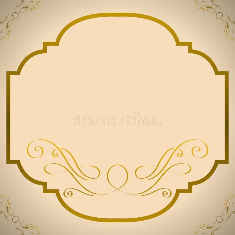 Marco dorado ilustración del vector. Ilustración de forma - 31186195