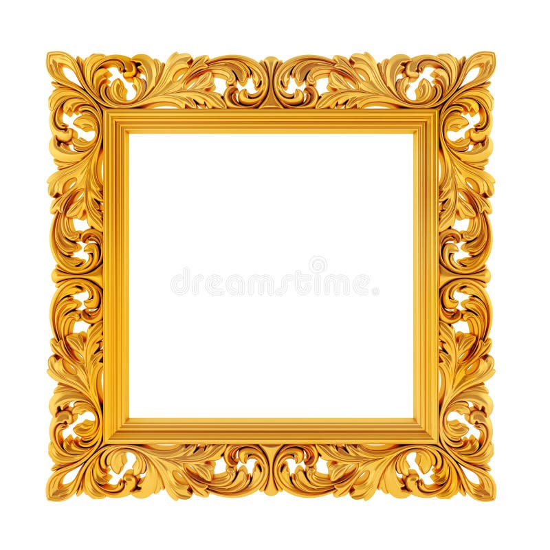 Marco del oro 3d stock de ilustración. Ilustración de elegancia - 72212821