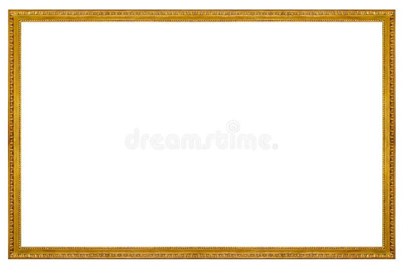 Marco Rectangular De Madera Dorada Imagen de archivo - Imagen de viejo ...