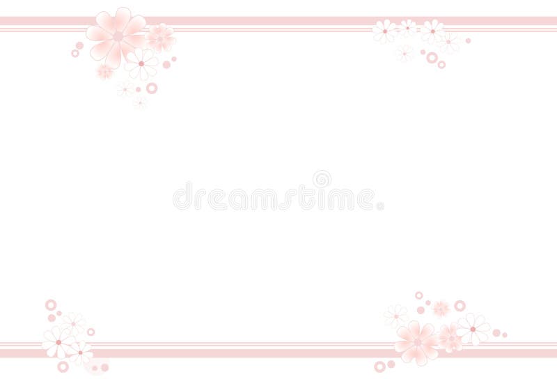 Marco En Colores Pastel-coloreado De La Flor Stock de ilustración ...