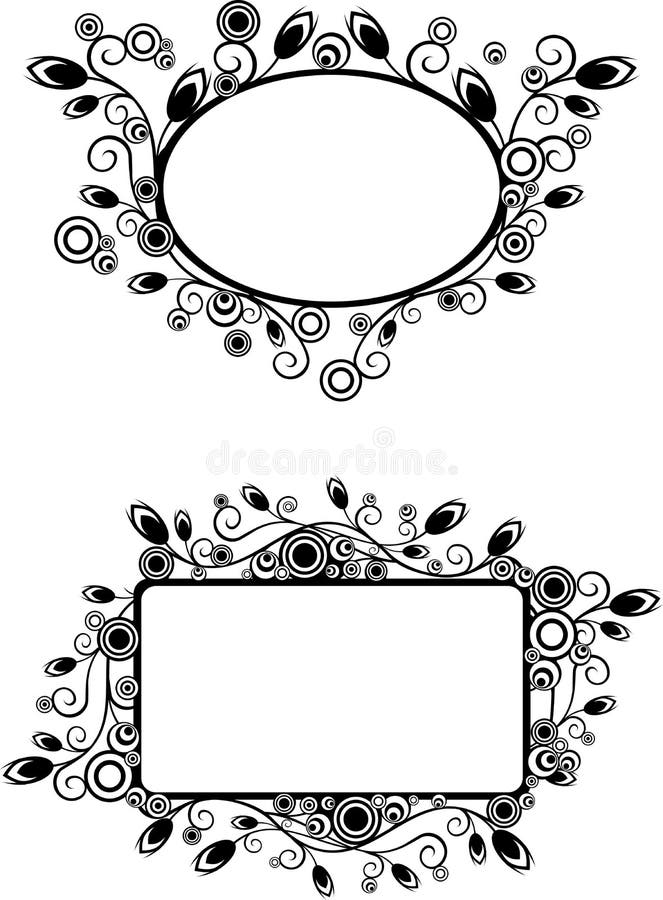 Marco floral, vector ilustración del vector. Ilustración de modelo ...