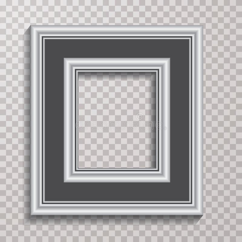 Marco gris doble ilustración del vector. Ilustración de lista - 121715871
