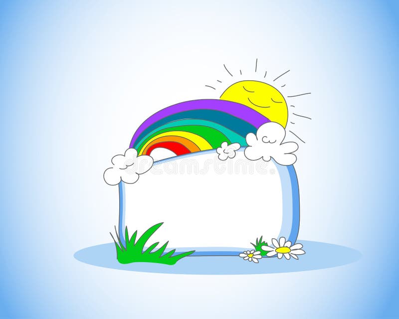 Marco infantil ilustración del vector. Ilustración de infantil - 19055671