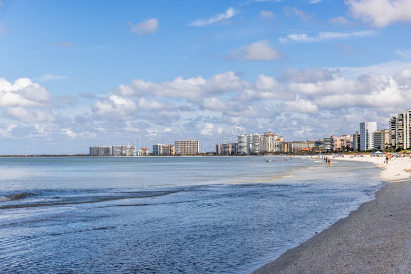 Marco Island South Beach stock image. Image of harbor - 258723179