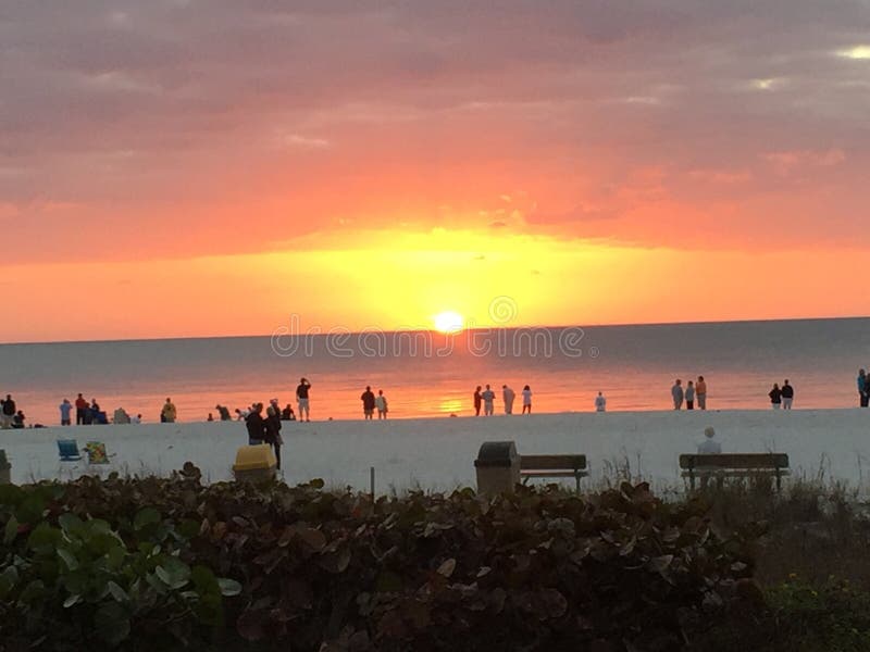 Marco Island Sunset stock image. Image of beach, marco - 91301809