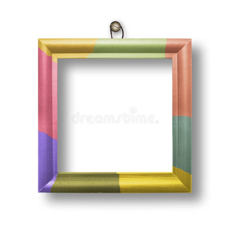 Marco Multicolor De Madera Para El Retrato Imagen de archivo - Imagen ...