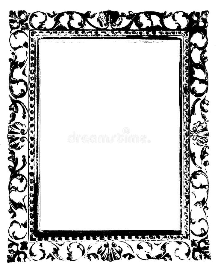 Marco negro antiguo stock de ilustración. Ilustración de deco - 7979824