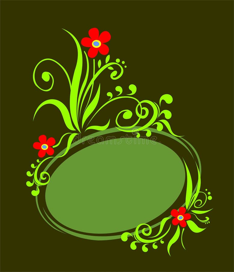Marco redondo verde ilustración del vector. Ilustración de fresco - 2415323
