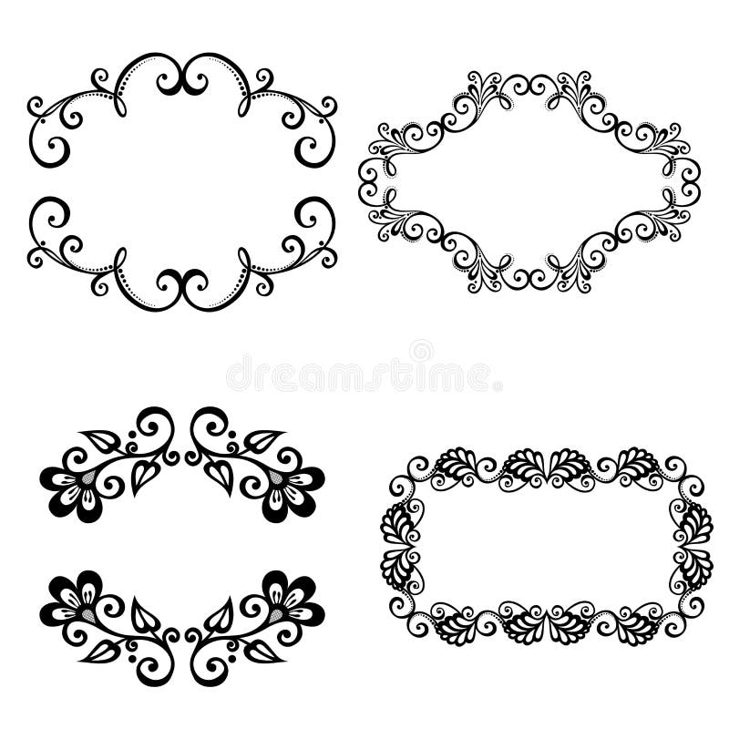 Marco Ornamental Decorativo Del Vector Para El Texto Ilustración del ...