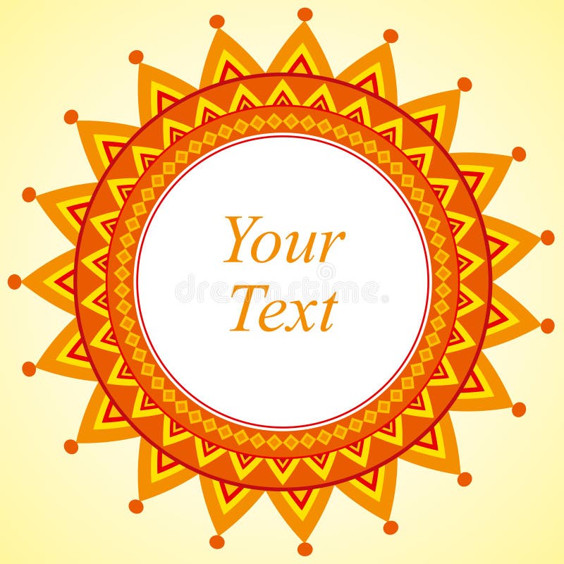 Marco ornamental del sol ilustración del vector. Ilustración de ...