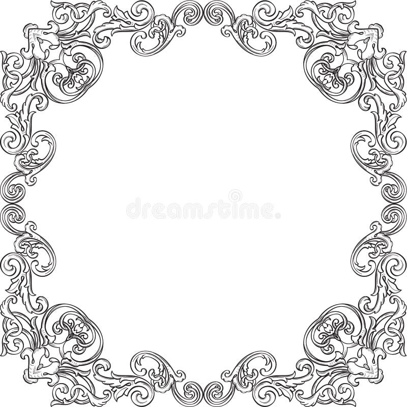 Líneas Adornadas Del Vintage Real Fijadas Ilustración del Vector ...