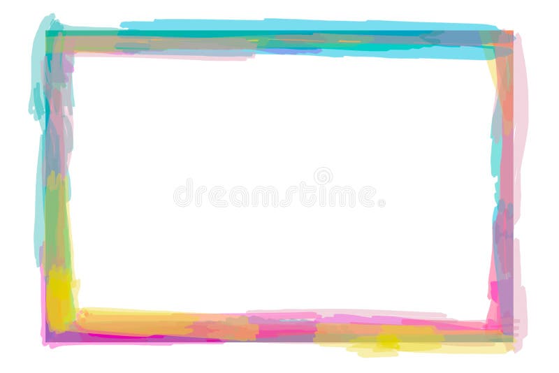 Marco Rectangular Colorido De La Acuarela Foto de archivo - Imagen de ...
