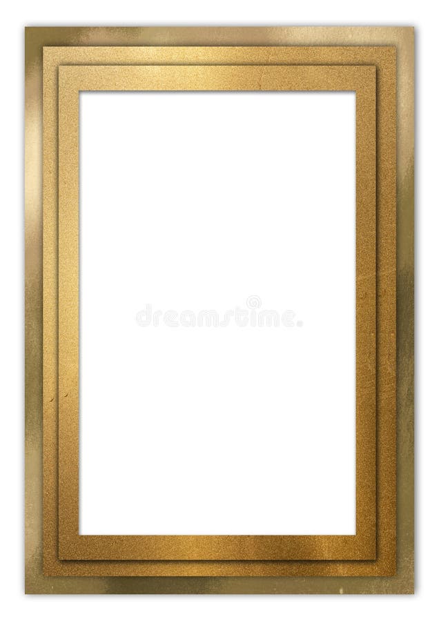 Marco Rectangular De Brillo Dorado Elegante Foto de archivo - Imagen de ...