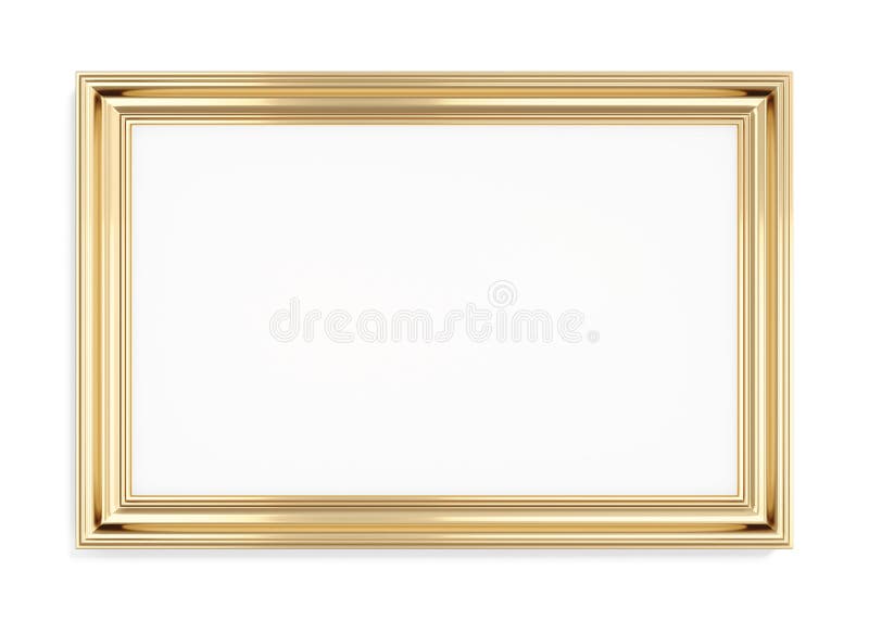 Marco Rectangular Del Oro En Un Fondo Blanco Representación 3d Stock de ... Marco Rectangular Del Oro En Un Fondo Blanco Representación 3d Stock de ...