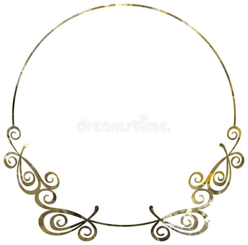 Marco Redondo Abstracto Lujoso Clip Art Del Vector Ilustración del ...