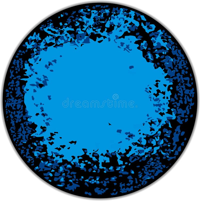 Etiqueta Redonda Azul Con Un NiÃ±o Lindo Jugando Ilustración del Vector ...