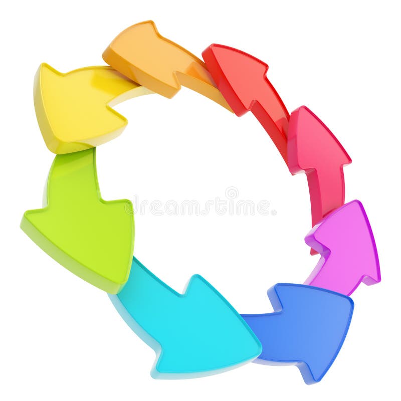 Marco Redondo De La Flecha Vacía De Copyspace Aislado Stock de ...